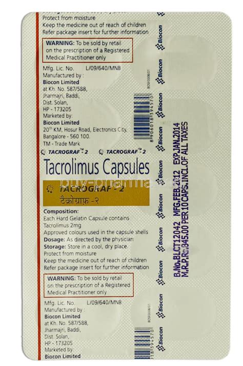 Buy Tacrolimus Online Tacrolimus Capsule