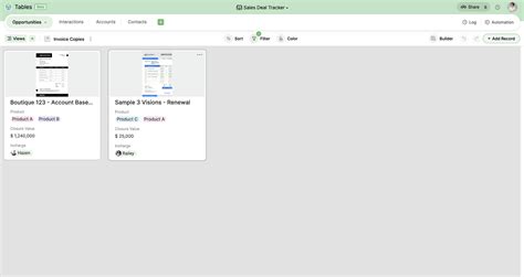 Sales Deal Tracker Free Customizable Template Zoho Tables
