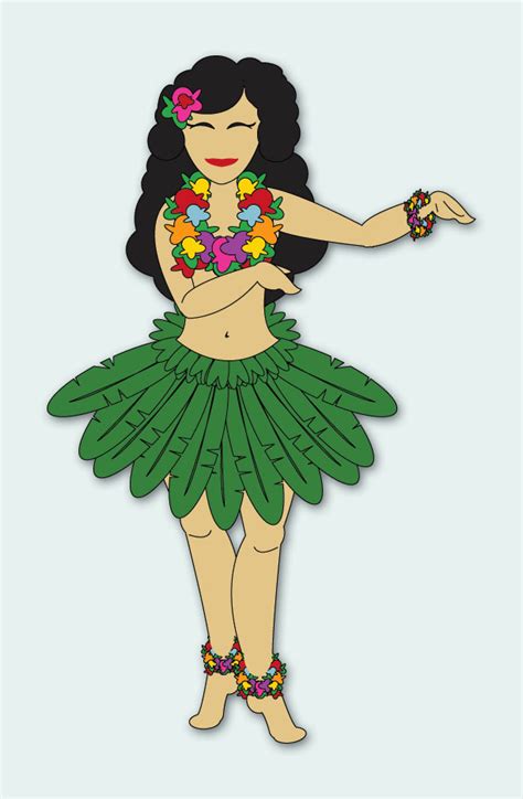 Easy Drawing Hula Girl At Ivan Flores Blog