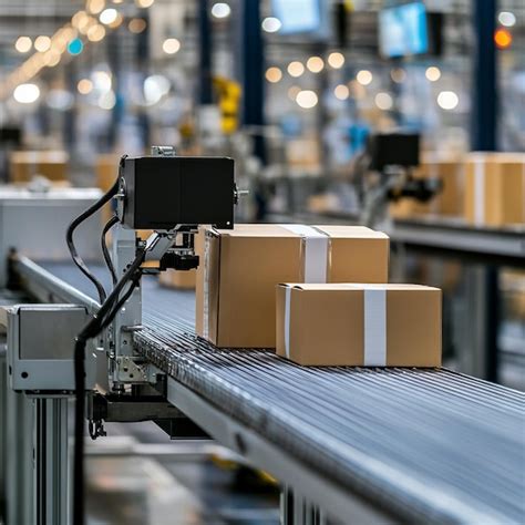 An Automated Packaging Line Wrapping And Labeling Products For Shipment Premium Ai Generated Image