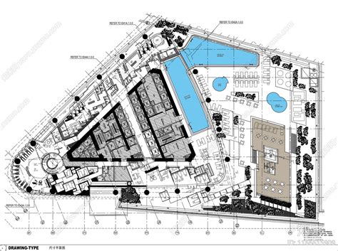 现代健身房酒店游泳健身会所酒店公区施工图施工图下载 Id1166615909【知末网】