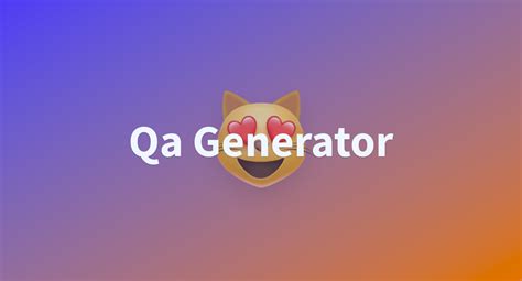Qa Generator A Hugging Face Space By Vinayakdev