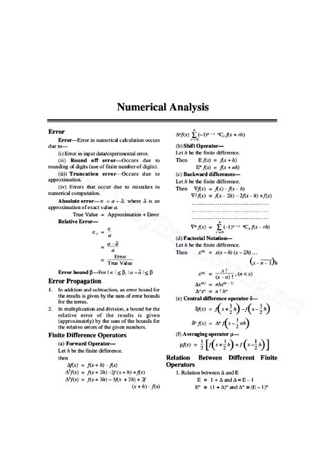 SOLUTION Numerical Analysis Studypool