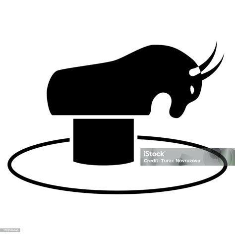 어트랙션 로데오 솔리드 아이콘 놀이기구 개념 흰색 배경에 안장 기호가 있는 기계식 황소 모바일 웹 디자인용 글리프의 놀이공원 황소 아이콘 벡터 그래픽 타기에 대한 스톡 벡터