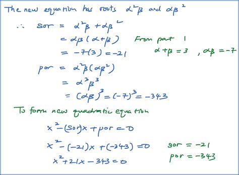 forming new quadratic equation given a quadratic equation spm additional mathematics