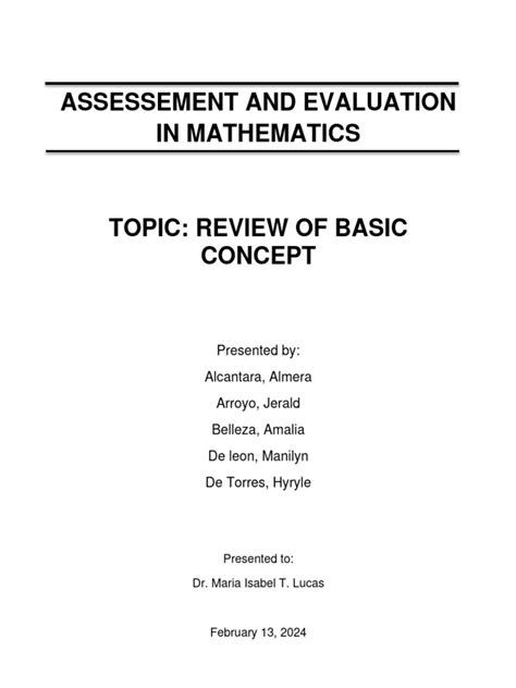 Group 1 Lecture Notes Aem Pdf Educational Assessment Learning