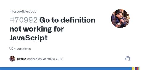 Go To Definition Not Working For Javascript · Issue 70992 · Microsoft