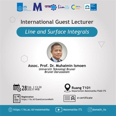 International Guest Lecture Line And Surface Integrals Departemen Matematika