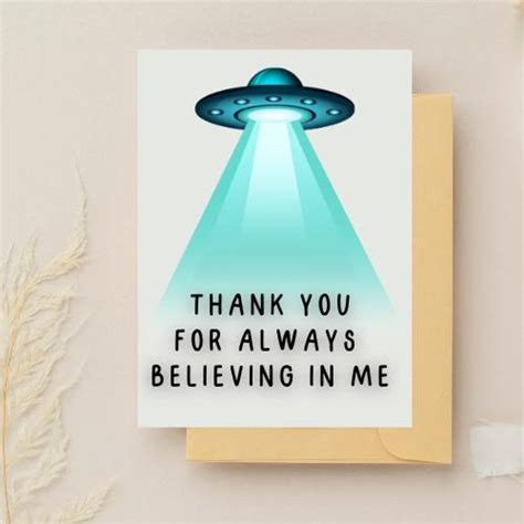 Printable Thank You Card Digital Download Thank You Card Ufo Thanks