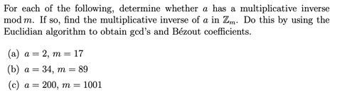 Solved For Each Of The Following Determine Whether A Has A