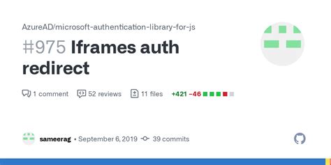 Iframes Auth Redirect By Sameerag · Pull Request 975 · Azuread