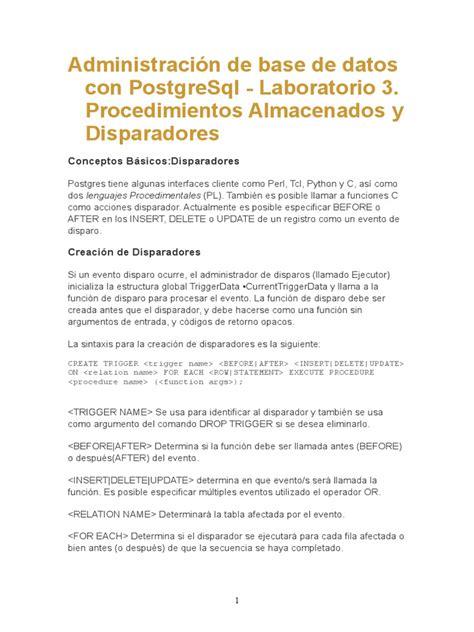 Administración De Base De Datos Con Postgresql Lab 3 Descargar Gratis Pdf Recuperación De