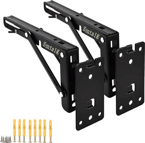 Folding Shelf Brackets，detachable Folding Bracket，2 Pack Heavy Duty Wall Mounted Folding