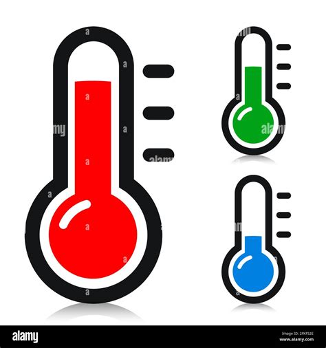 Vector Illustration Of Temperature Thermometer Measurement Icons Stock Vector Image And Art Alamy