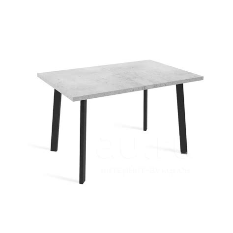 Стол ANGLE 120 раздвижной (120*80(160)) (Столешница ЛДСП Бетон светлый ...