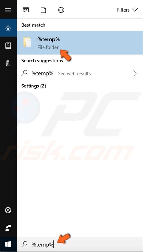 how to delete temporary files on windows 10