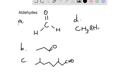 Solveddraw Structural Formulas For These Aldehydes A Formaldehyde