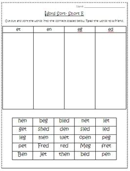 Word Sort STRATEGIES