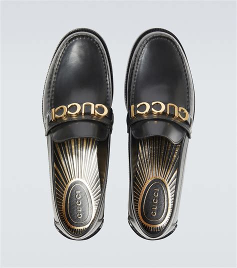 Gucci Logo Leather Loafers Gucci