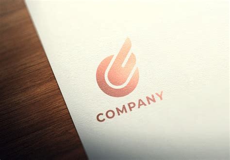 로고 이랑 페이퍼 로즈 골드 프리미엄 Psd 파일