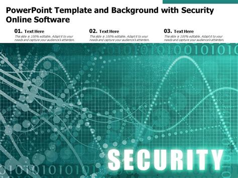Powerpoint Template And Background With Security Online Software Presentation Graphics