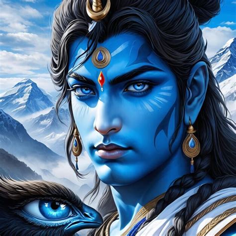 Premium Photo Lord Mahadev In Spring Flower Garden