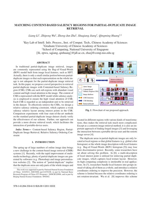 Pdf Matching Content Based Saliency Regions For Partial Duplicate
