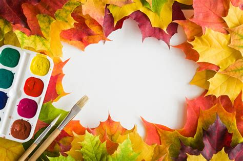 가 환영 합니다 화이트 빈가 인사말 카드 신선한 화려한 단풍 텍스트 또는 그리기 좋은 분위기에 대 한 빈 장소 예술 개념입니다 최고의 볼 수 있습니다 10월에 대한 스톡