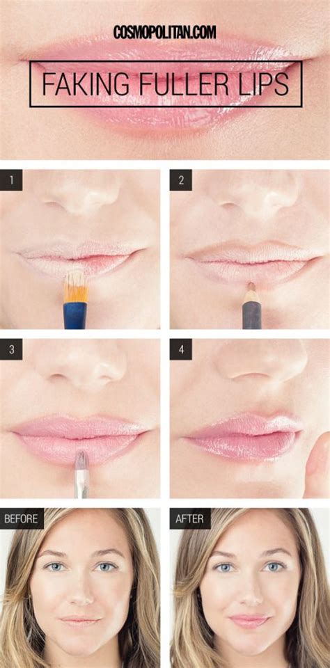 How To Fake Fuller Lips Lips Fuller Fuller Lips Tutorial Best