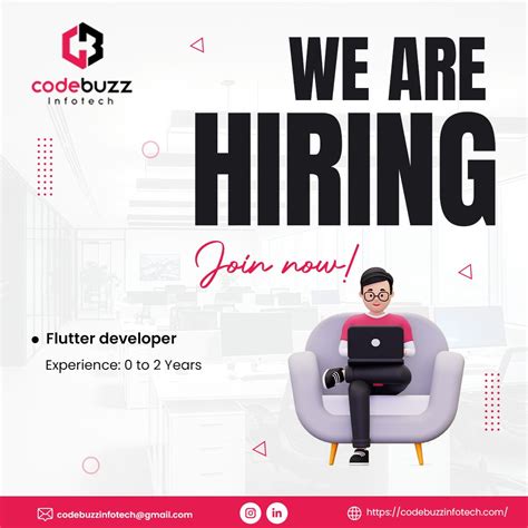 Codebuzz Infotech On Linkedin Hiring Career Opportunity Flutter Developer