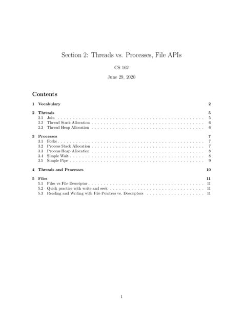Fillable Online Inst Eecs Berkeley Section 2 Threads Vs Processes