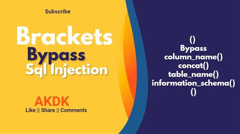 Brackets Bypass Sql Injection Youtube