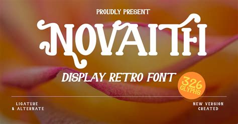 Novaith Display Retro Font Fonts Envato Elements