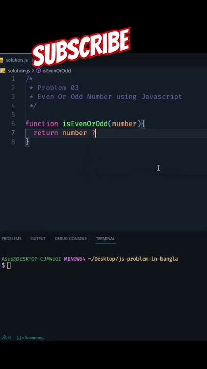 Check Even Or Odd Using Javascript Javascript Problemsolving Coding Codevoicebd Codevoice