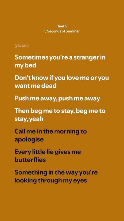 Teeth 5 Seconds Of Summer Lyrics Youtube