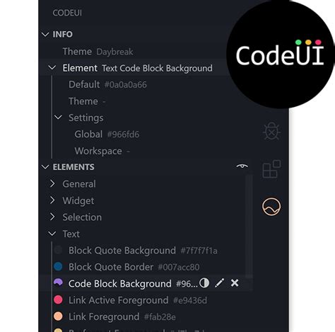 Codeui Build Edit And Explore Your Color Theme For Vs Code Rvscode