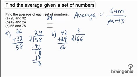 How To Find The Average Of Numbers