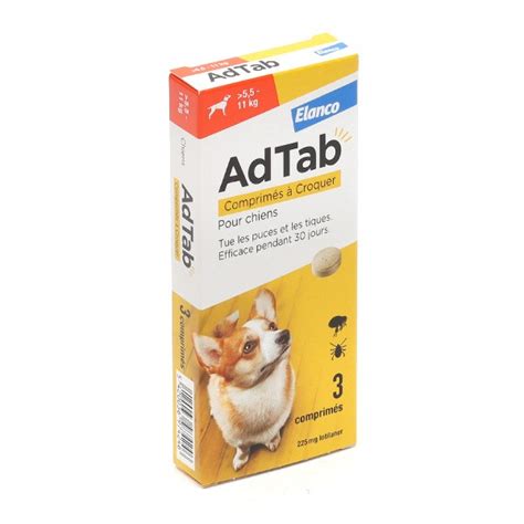 Adtab Elanco Pour Chien Comprimé Anti Puce Et Tique Sans Ordonnance