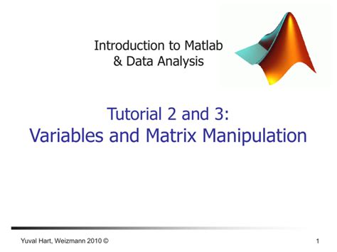Introduction To Matlab And Data Analysis