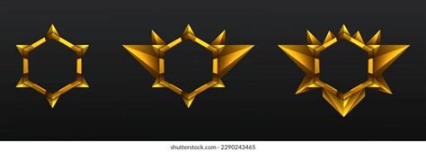 Fantasy Golden Hexagonal Game Avatar Gui Stock Vector Royalty Free 2290243465 Shutterstock