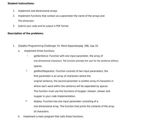 Student Instructions 1 Implement One Dimensional