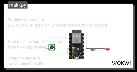 P6 Led Control Using Switch With External Resistor For Switch