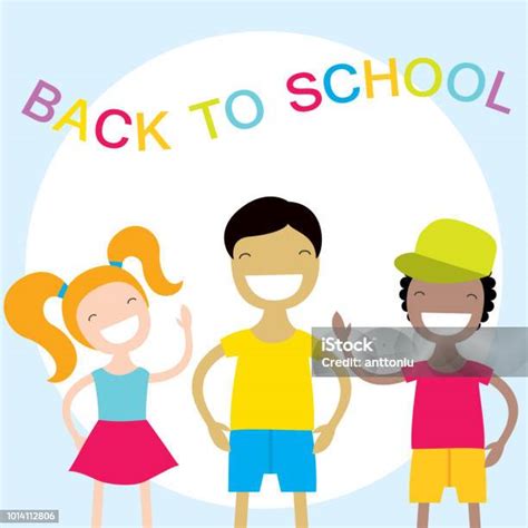 행복 한 아이 벡터 일러스트 레이 션 학교 개념으로 돌아가기 9월에 대한 스톡 벡터 아트 및 기타 이미지 9월 개체 그룹 공부 Istock