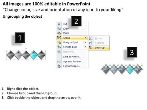Ppt Cyan Diamond Succeeding Forging Process PowerPoint Slides Stages Business Templates