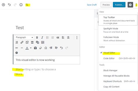 fixed wordpress visual post editor not working issue