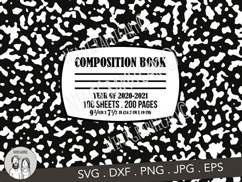 Composition Notebook Label Label For Tumblers Shirt Decal Etsy