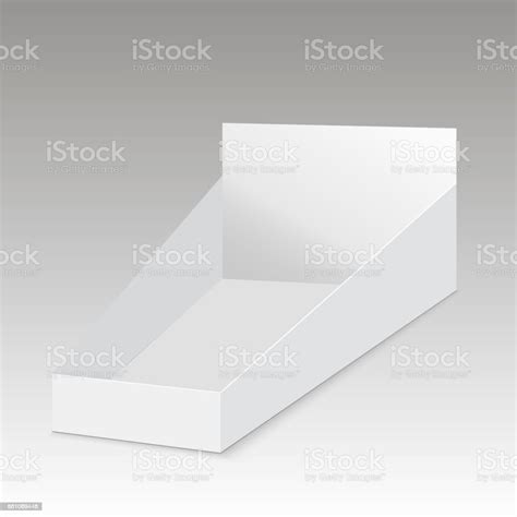 포스 포 골 판지 빈 빈 표시 상자 홀더 벡터 템플릿 디자인에 대 한 준비를 모의입니다 3차원 형태에 대한 스톡 벡터 아트 및 기타 이미지 3차원 형태 검은색 공란