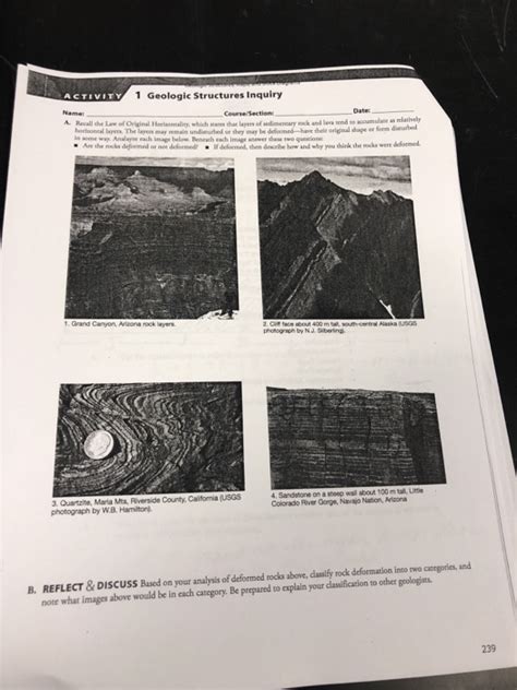 Solved 1 Geologic Structures Inquiry ACTIVITY Date Name Chegg Com