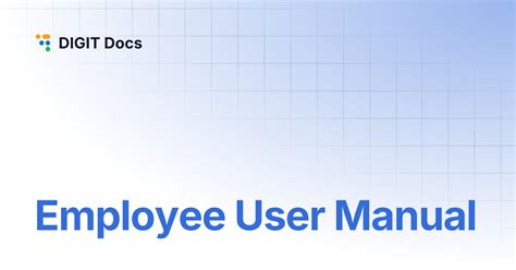 Employee User Manual Digit Docs