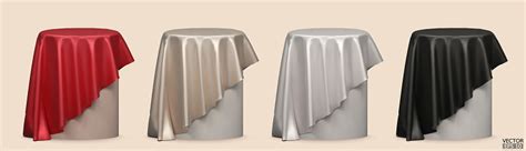 빨간색 베이지색 흰색 검은색 실크 조각으로 덮인 연단 세트가 배경에 분리되어 있다 반짝이에 대한 스톡 벡터 아트 및 기타 이미지